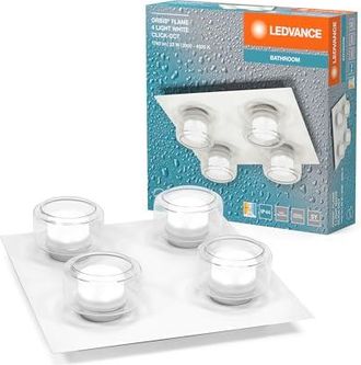 Ledvance ORBIS Flame Wand- und Deckenleuchte mit LED, weiß, 22W, 1400lm, 3000/4000K, Farbtemperatur über Wandschalter einstellbar (kaltweiß und warmweiß), IP44