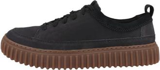 Clarks Baskets Torhill Lace pour homme en cuir su&eacute;d&eacute; noir, Noir, 42 EU