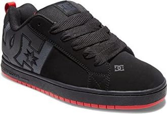 DC DC Homme Court Graffik Sq Chaussures Basses Skate, Noir/Gris/Rouge, 44 EU