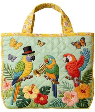 Generic Sac de transport matelass&eacute; amusant pour femme, sac de courses matelass&eacute;, sac de transport en toile pour femmes, animaux amusants de ferme, sacs de tra