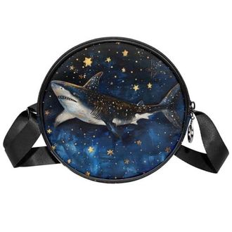 Generic Petit sac &agrave; bandouli&egrave;re Circle pour femme, petit sac &agrave; bandouli&egrave;re avec fermeture &eacute;clair, bretelles r&eacute;glables, sac &agrave; main rond d&eacute;contract&eacute; pour femmes