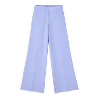 Oltre Palazzo-Hosen mit weitem Bein - - Trousers - Damen - Blau - L