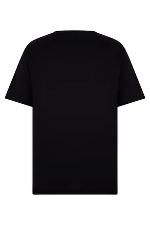 HUGO BOSS Mens Cotton T-Shirt With Print Black T-Shirts And Polos