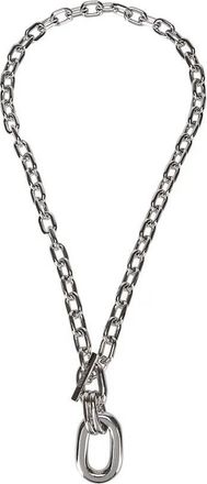 Paco Rabanne Halskette - Polished Aluminum Chain Necklace With Toggle Clasp - Gr. unisize - in Silber - f&uuml;r Damen