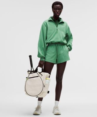 lululemon Short d&eacute;contract&eacute; l&eacute;ger taille haute Doublure longue pour Femmes - 8 cm - Vert - Taille 10