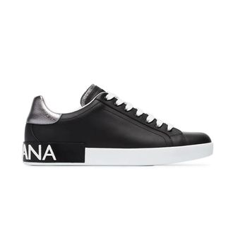 Dolce & Gabbana Homme, Chaussures, Noir, Taille: 42 1/2 EU Portofino Baskets