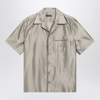 Dolce & Gabbana Bowlinghemd aus Seide in Beige