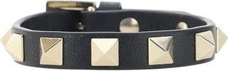 Valentino Garavani Femme, Accessoires, Noir, Taille: ONE Size Bracelet en cuir Rockstud