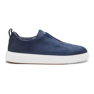 Santoni Homme, Chaussures, Bleu, Taille: 40 1/2 EU Baskets &agrave; enfiler avec languette