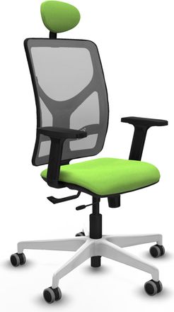 Piqueras y Crespo Verstellbarer Stuhl mit Rollen, 2D-Armlehnen, h&ouml;henverstellbare Lendenwirbelst&uuml;tze und festes Kopfteil, ausgestattet mit Syncro/Traslack und Schneides