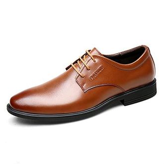 Generic Chaussures habill&eacute;es for Hommes, Derbies &agrave; Lacets, Bout Rond Poli, Semelle en Caoutchouc antid&eacute;rapant r&eacute;sistant, id&eacute;ale for Les Mariages.(Marron,41 EU