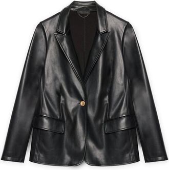 Fiorella Rubino Femme, Vestes, Noir, Taille: 50 FR Blazer en tissu enduit