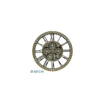 Fabrilamp Fabrilamp - Uhr de Wanduhr Agron Leder 60x60x7 cm Zahnr&auml;der mit Uhrwerk