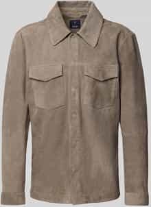 Joop Hemdjacke aus Ziegenvelours mit Brusttaschen Modell Torn