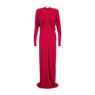 Stella McCartney Drapiertes Cr&ecirc;pe-Jersey-Abendkleid - - Dresses - Damen - Rosa - M