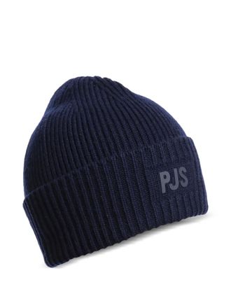 Parajumpers bonnet côtelé à logo - Bleu