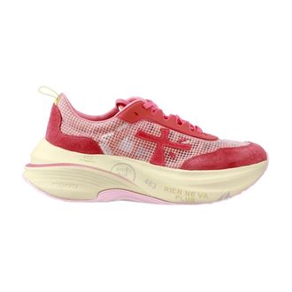 Premiata Fuchsia Logo Sneakers Erh&ouml;hte Sohle - - Shoes - Damen - Rosa - 40 EU