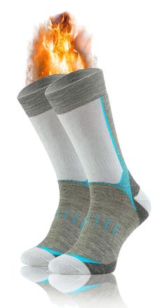 Sesto Senso 1 Paar Wandersocken Wolle Trekkingsocken Wintersocken mit Silber 45-47 TW1
