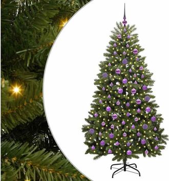 vidaXL K&uuml;nstlicher Weihnachtsbaum Gr&uuml;n 180 cm PVC und Metall vidaXL