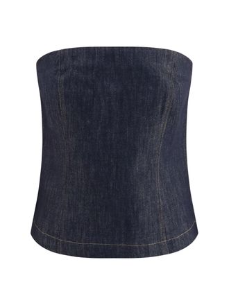 Brunello Cucinelli Denim Effect Cotton Twill Blouse - Blue