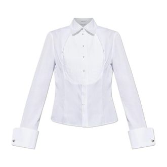 Alexander McQueen Figurbetontes Baumwollhemd - - Blouses & Shirts - Damen - Wei&szlig; - XS
