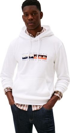 Tommy Hilfiger Herren Hoodie Colour Block Graphic mit Logo, Weiß (White), XL