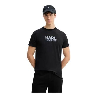 Karl Lagerfeld Baumwoll-T-Shirt - - Tops - Herren - Schwarzk - M