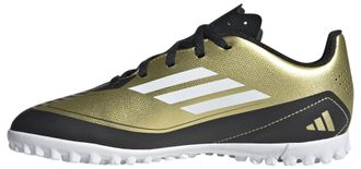 adidas F50 Club Messi Football Boots Turf Fu&szlig;ballschuhe, Gold/Footwear White/Carbon Black, 30 EU
