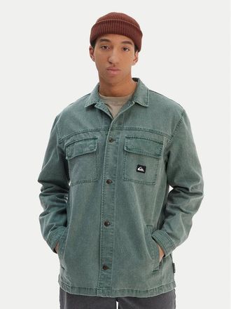 Quiksilver Jeanshemd Mohab Washed Twill EQYWT04654 Gr&uuml;n Oversize