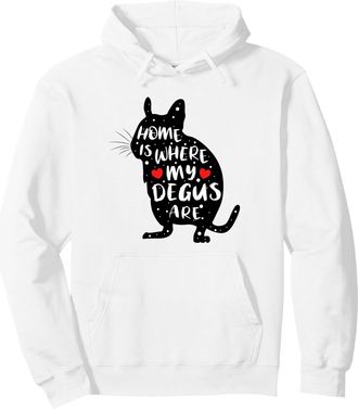 Jimbeels Home is Where My Degus Are Octodon Degu Spruch Pullover Hoodie