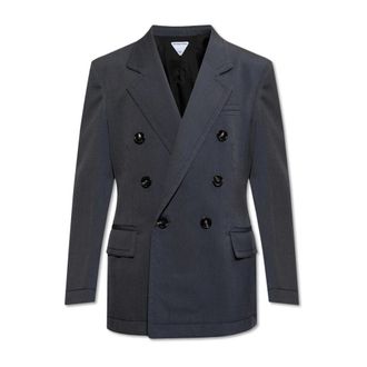 Bottega Veneta Homme, Vestes, Bleu, Taille: XL Blazer en laine