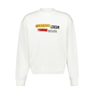 Palm Angels PA x LA Times Quote Sweatshirt - - Sweatshirts & Hoodies - Herren - Wei&szlig; - S