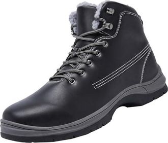 Generic Bottes dhiver pour homme - &Eacute;l&eacute;gantes - Antid&eacute;rapantes - Hautes - Imperm&eacute;ables - Pour lext&eacute;rieur, Noir, 47 EU