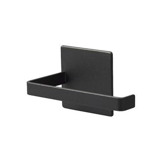 Yamazaki Tableware Yamazaki 2112 Tower Magnetischer Toilettenpapierhalter, schwarz, Stahl/Magnet/Silikone, minimalistisch, 7,2 x 14 x 7,5 cm