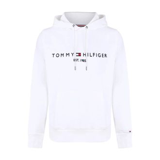 Tommy Hilfiger Wei&szlig;e Logo-bestickte Kapuzenpullover - - Sweatshirts & Hoodies - Herren - Wei&szlig; - S
