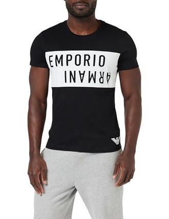 Emporio Armani Bold Logo Crew Neck T-Shirt, Black/White, M Homme