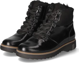 Waldläufer 911802 VBD304/001 orthopädischer Stiefel mit Warmfutter Lackleder Damen in schwarz - Gr. 41,5