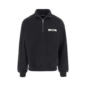 Jacquemus Homme, Sweatshirts et sweats &agrave; capuche, Noir, Taille: XL Le Camionneur Gros Grain SweaT-shirt