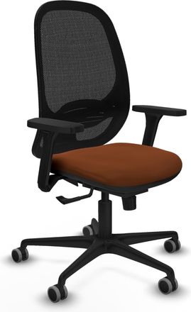 Piqueras y Crespo Sch&ouml;ner Schreibtischstuhl mit 3D-Armen, h&ouml;henverstellbare Lendenwirbelst&uuml;tze, ausgestattet mit 3 Positionen und Schneidschaum, Schwarz/Braun