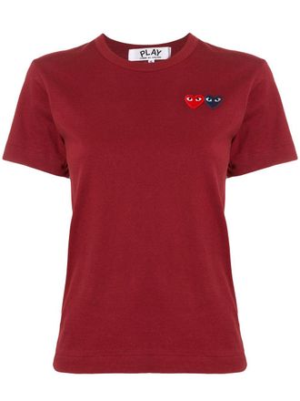 Comme Des Garçons t-shirt à logo brodé - Rouge