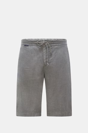 04651/ Herren - Leinen-Bermudas Linen Bermuda grau