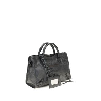 Balenciaga Womens Gray Lamb Ovis Aries Shoulder Bag