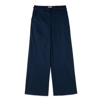 Oltre Baumwollmischung Palazzo-Hose - - Trousers - Damen - Blau - S