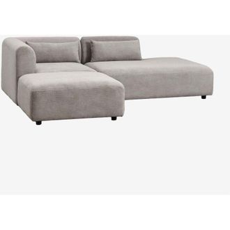 Sklum Sklum - Zweiteiliges modulares Ecksofa mit Chaiselongue rechts und Fogler-Hocker