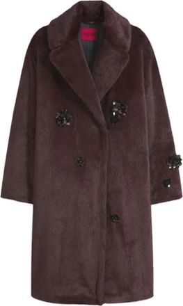 HUGO BOSS Hugo - Vestes > Vestes en fausse fourrure et shearling - Femme - Vestes - Brun - Taille: 34 FR