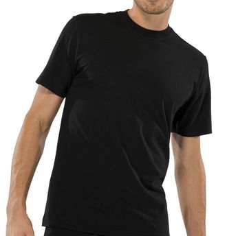 Schiesser 2 St&uuml;ck American T-Shirt Rundhals Herren T-Shirt - Schwarz: Gr&ouml;&szlig;e: XXXL (Gr.9)