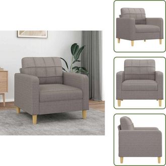vidaXL Sofasessel Taupe 60 cm Stoff - Sofasetto - Couchtisch - Wohnzimmersofa - Lounge Chair - Gem&uuml;tlicher Sessel - The Living Store