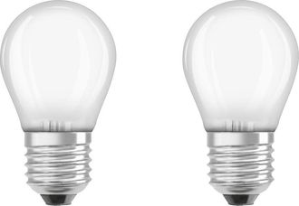 Osram LED STAR CLASSIC P 40 FS Warmweiss Filament Matt E27 Tropfen Doppelpack