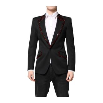Dolce & Gabbana Blazer Sicilia orn&eacute; de cristaux - Homme - Vestes - Noir - Taille: S
