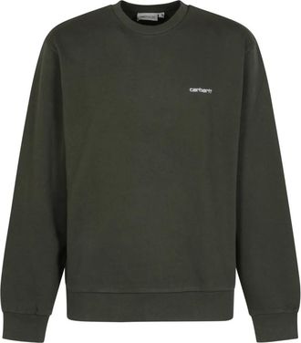 Carhartt Work in Progress Homme, Sweatshirts et sweats &agrave; capuche, Vert, Taille: M Script Embroidery Sweat